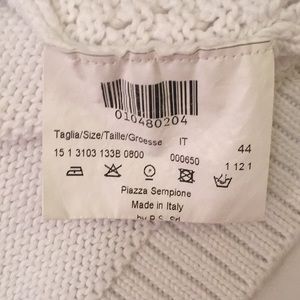 Piazza Sempione | Sweaters | Piazza Sempione White Chunky Knit Sweater ...